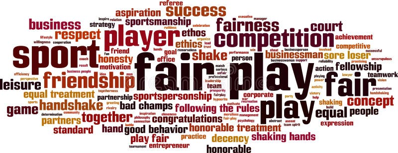 Fair play word cloud stock vector. Illustration of aspiration - 288465555