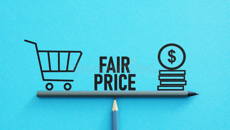 Fair Price is Shown Using the Text Stock Photo - Image of work, text ...