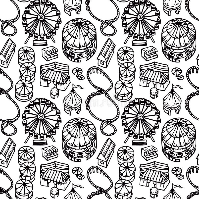 Fair Seamless Pattern stock vector. Illustration of fall - 90389904