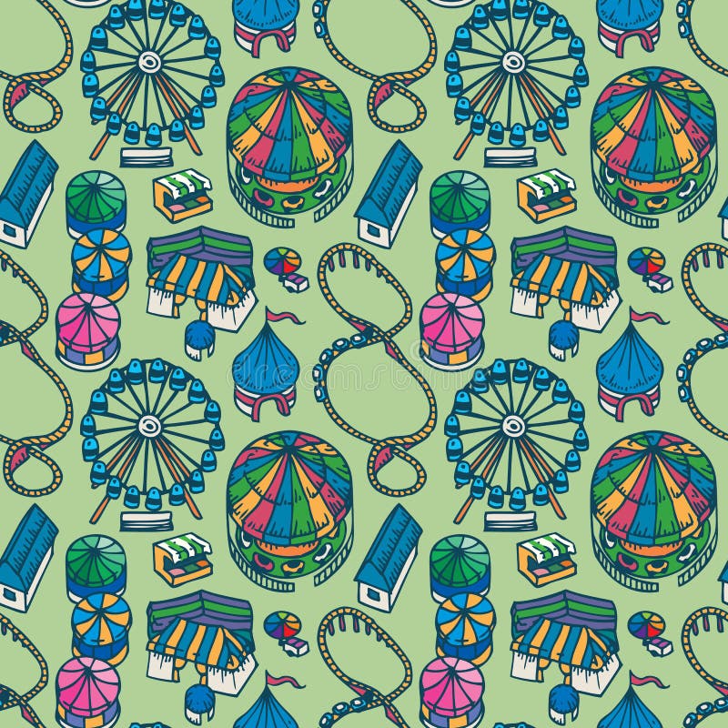 Fair Seamless Pattern stock vector. Illustration of city - 90453078