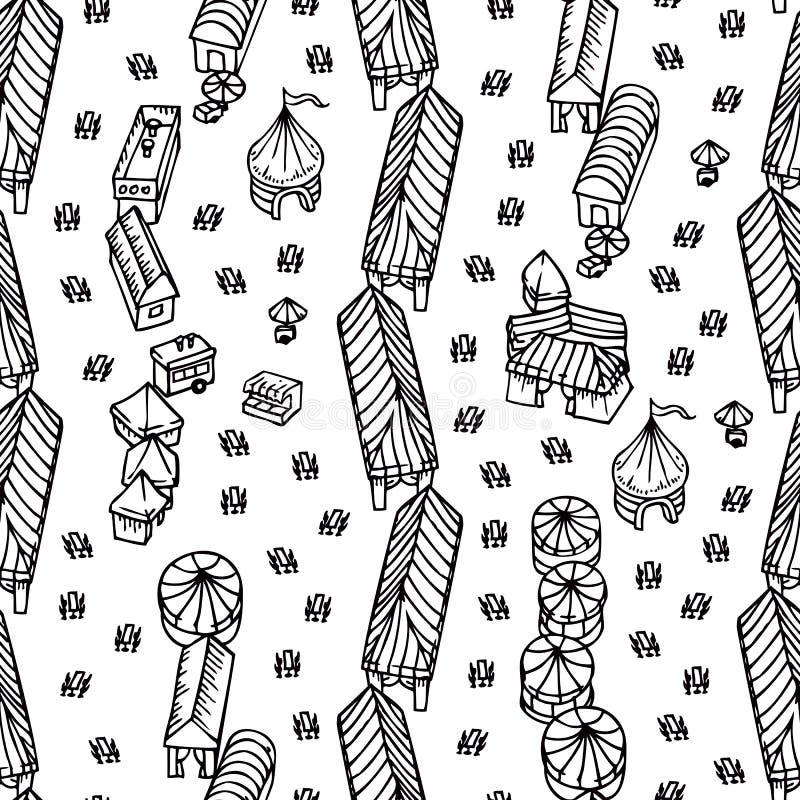 Fair Seamless Pattern stock vector. Illustration of merchant - 90409184