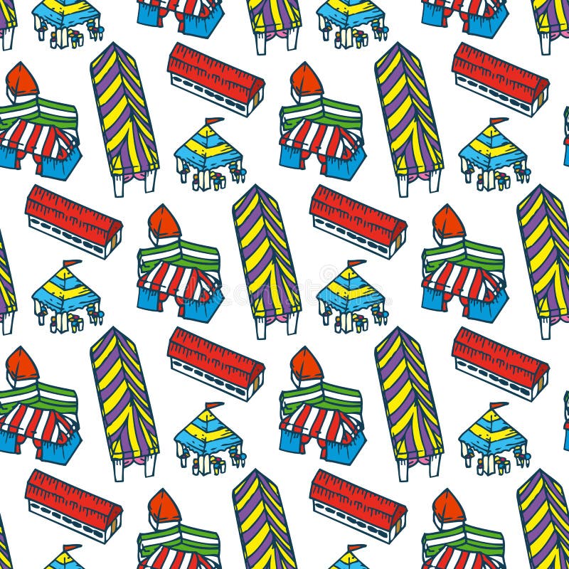 Fair Seamless Pattern stock vector. Illustration of city - 90453078