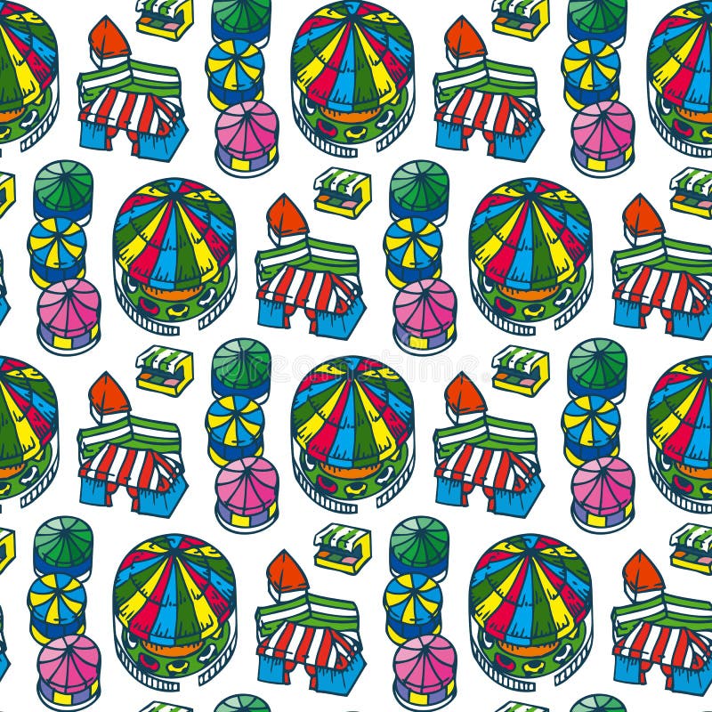 Fair Seamless Pattern stock vector. Illustration of market - 90486611