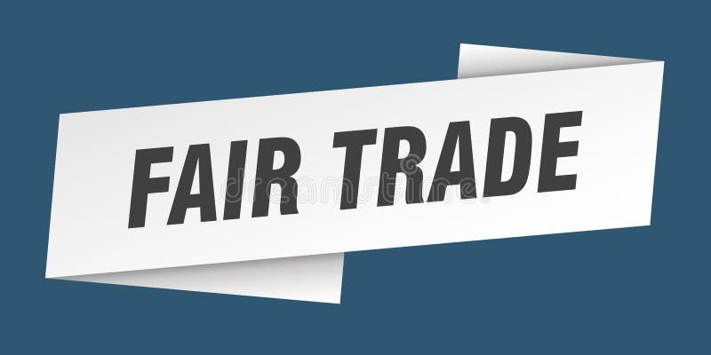 Fair Trade Banner Template. Fair Trade Ribbon Label Stock Vector ...