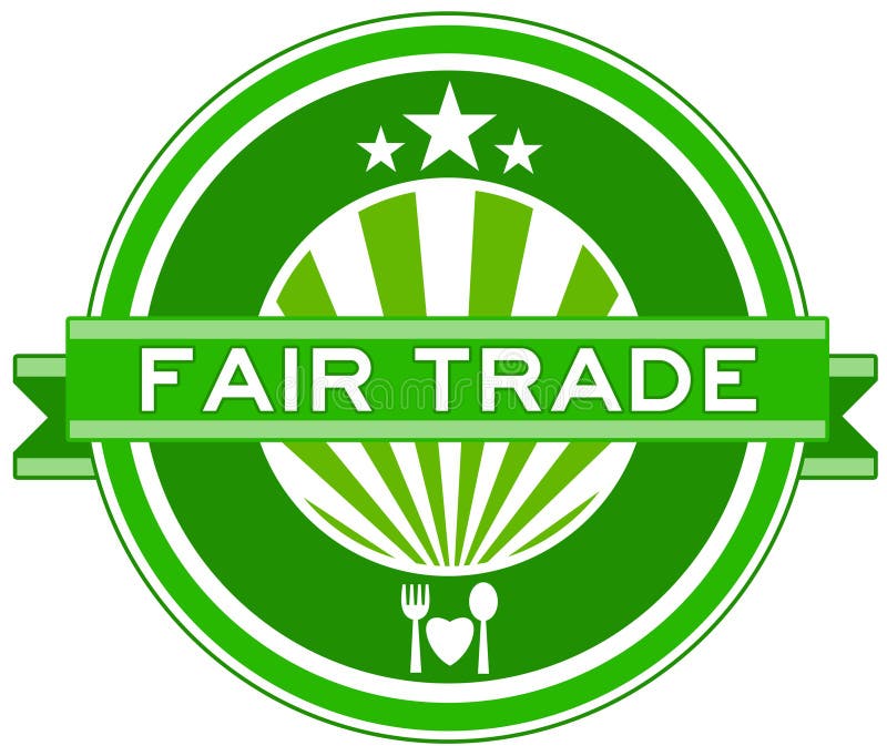 Fair trade sign and label stock illustration. Illustration of hand ...