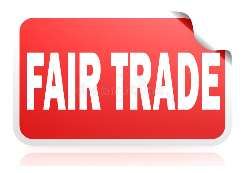 Fair Trade Red Square Banner Stock Illustration - Illustration of ...