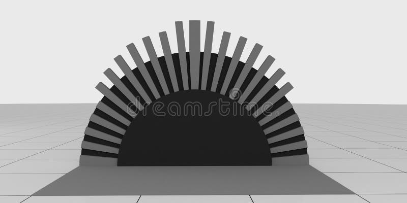 Fair Trade Round Booth. 3D Rendering Stock Illustration - Illustration ...