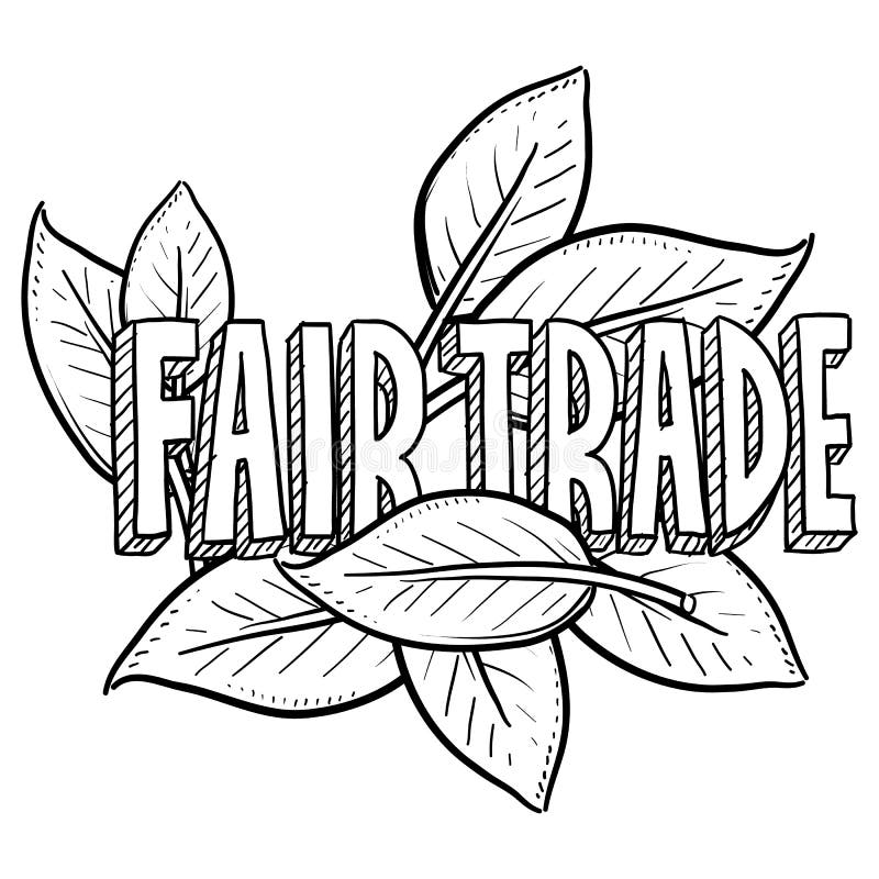 Fair trade sketch stock vector. Illustration of menu - 29310383