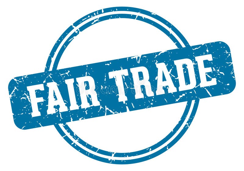 Fair trade ribbon. stock vector. Illustration of template - 153372356