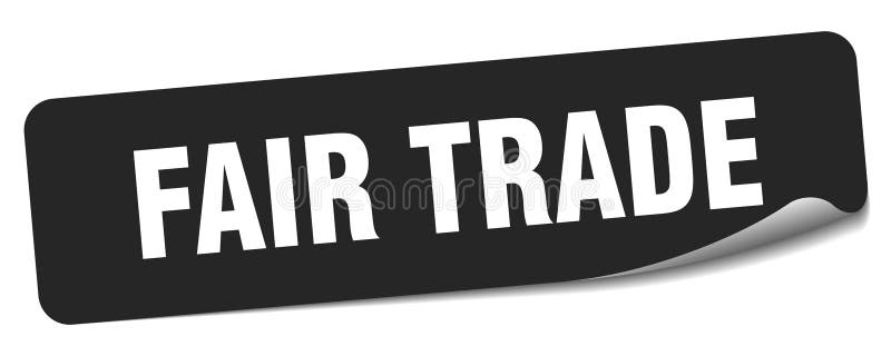 Fair trade sticker. stock vector. Illustration of emblem - 153272741