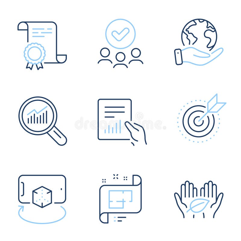 Fair Trade, Target Purpose and Document Icons Set. Vector Stock Vector ...