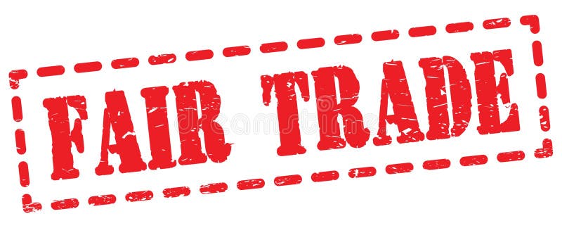 FAIR TRADE Text Written on Red Stamp Sign Stock Illustration ...