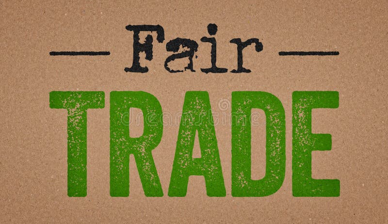 Fair Trade Written on a Retro Paper Background Stock Illustration ...