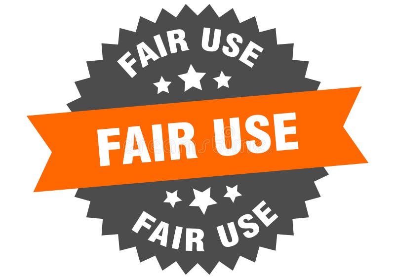 Fair Use Sign. Fair Use Circular Band Label. Fair Use Sticker Stock ...