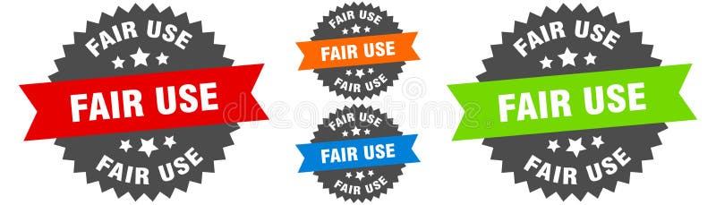 Fair Use Sign. Round Ribbon Label Set. Seal Stock Vector - Illustration ...