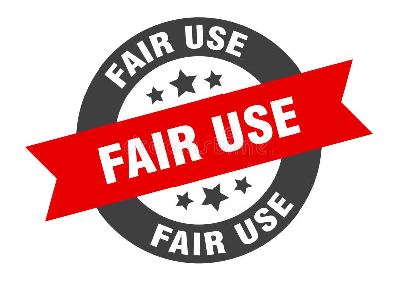 Fair Use Sign. Fair Use Round Ribbon Sticker Stock Vector ...