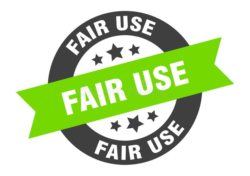 Fair Use Sign. Fair Use Round Ribbon Sticker Stock Vector ...