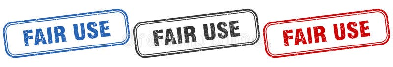 Fair Use Square Isolated Sign Set. Fair Use Stamp Stock Vector ...