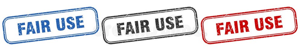 Fair Use Square Isolated Sign Set. Fair Use Stamp Stock Vector ...