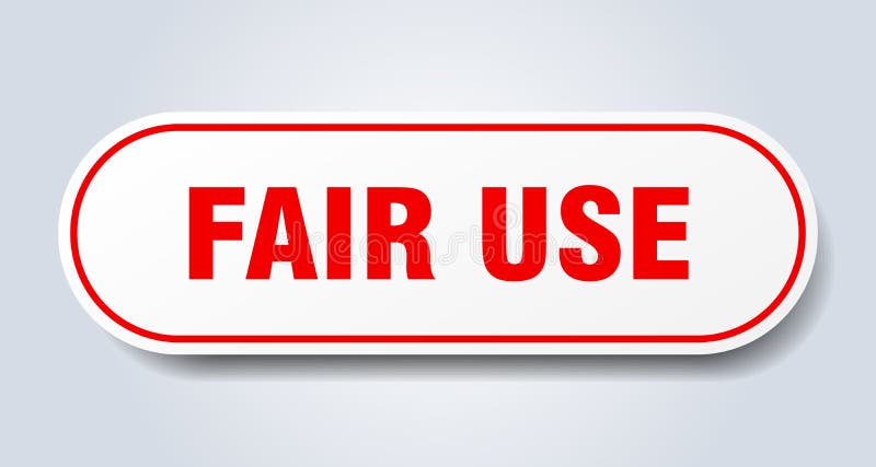 Fair use sticker. stock vector. Illustration of stamp - 197151723