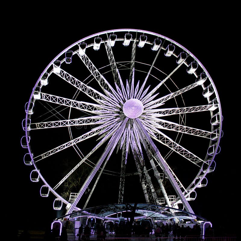Fair wheel stock image. Image of ride, night, fairwheel - 6929283
