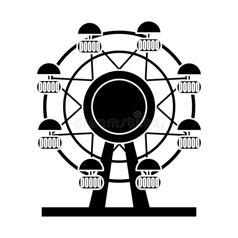 Fair wheel design stock vector. Illustration of event - 80302394