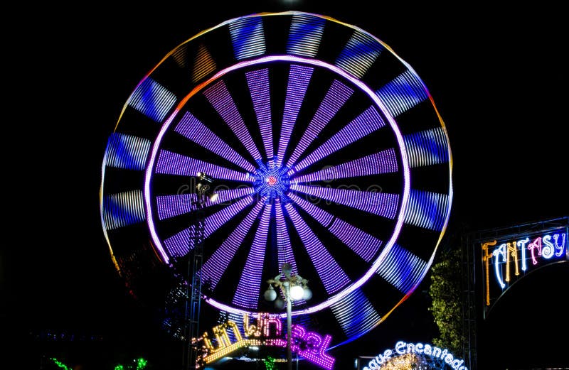 Fair Wheel in Budapest Shot Stock Photo - Image of lights, city: 183814734