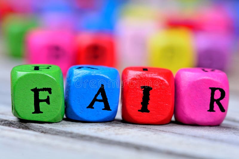 Fair word on table stock image. Image of discipline, equity - 82600141