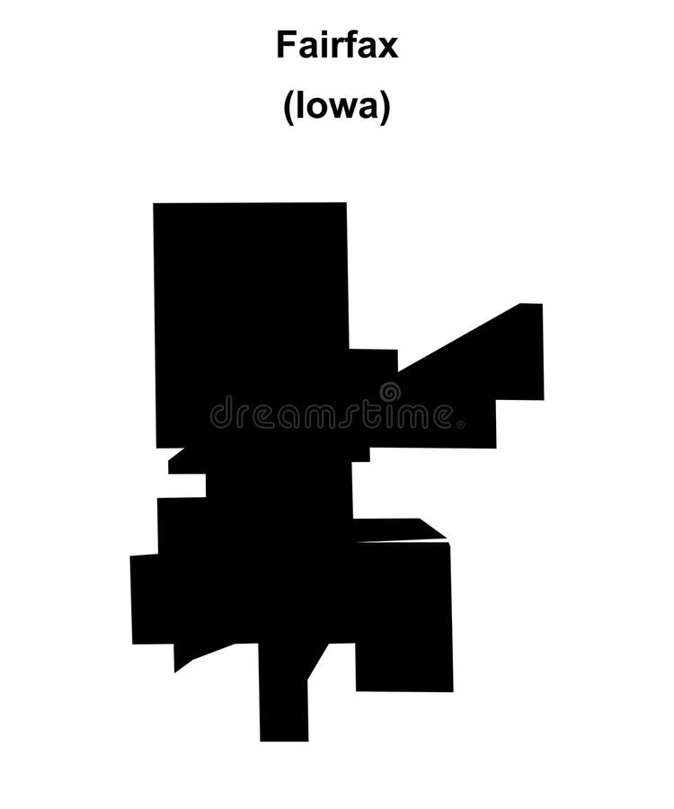 Fairfax outline map stock illustration. Illustration of detailed ...