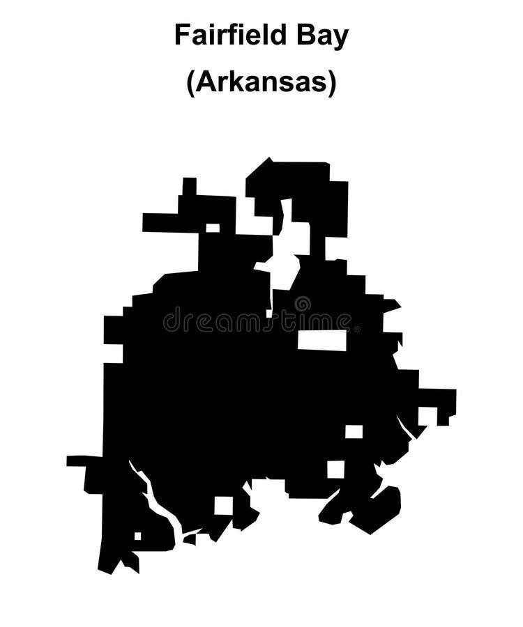 Fairfield Bay outline map stock vector. Illustration of fairfield ...