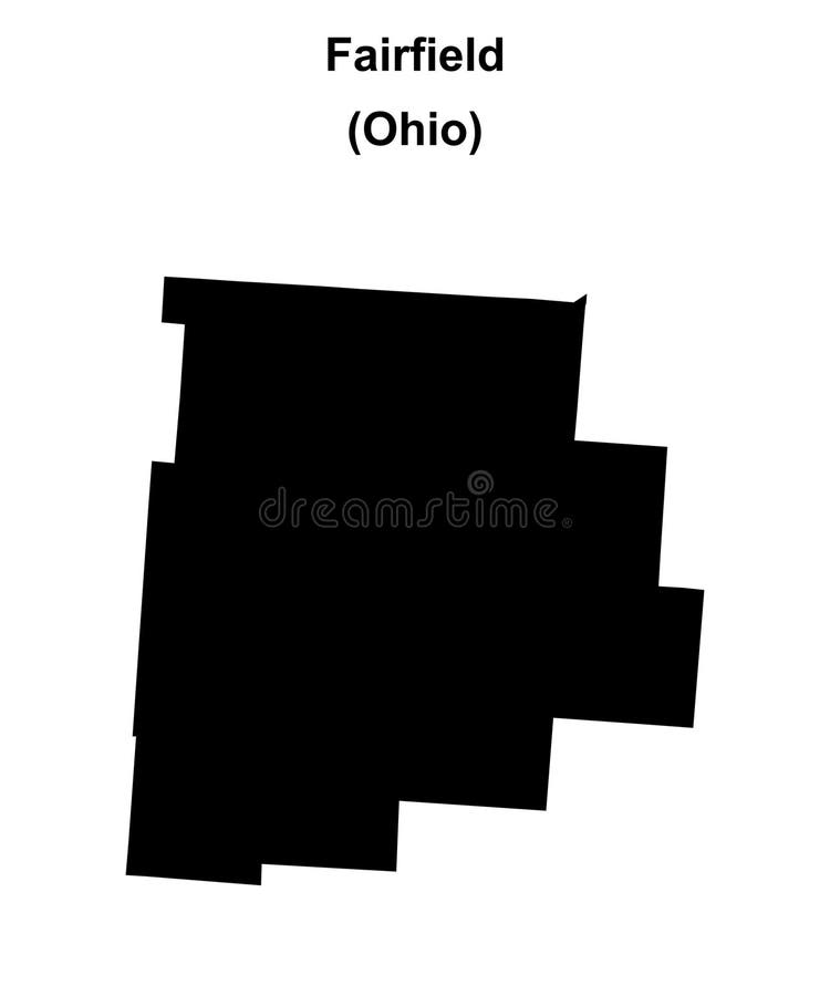 Fairfield outline map stock illustration. Illustration of silhouette ...