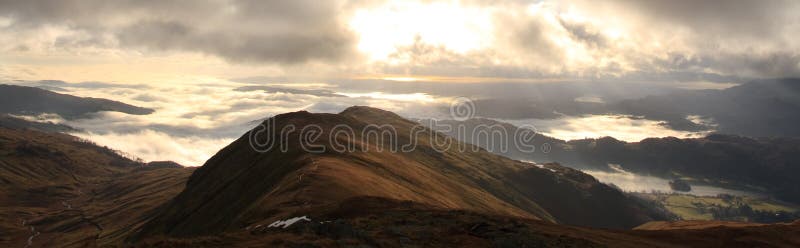 The Fairfield Horseshoe Ridge Stock Photo - Image of england, district ...