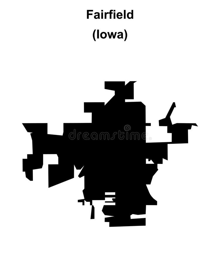 Fairfield outline map stock vector. Illustration of stockton - 387203718