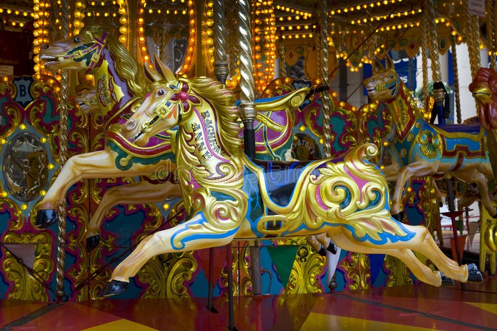 Fairground carousel stock photo. Image of funfair, fairground - 22770072