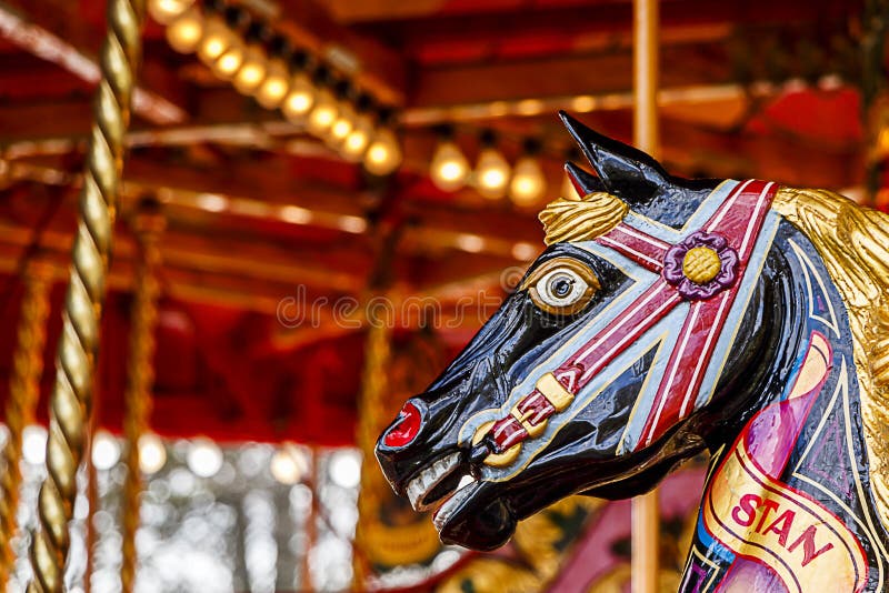 Fairground Horse Close up stock photo. Image of carnival - 51805256
