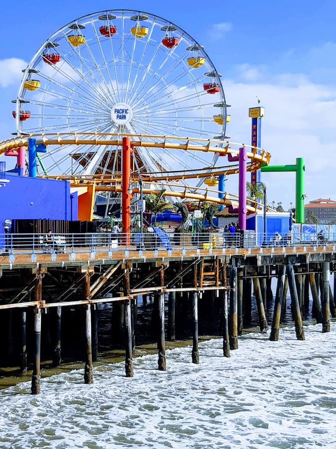 Fairground on the pier editorial stock image. Image of wheel - 185050194