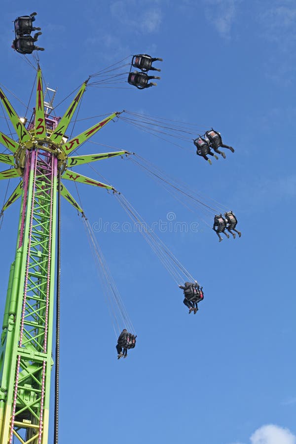Fairground ride close-up stock photo. Image of merry - 268733028