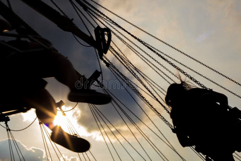 Fairground Swing Ride stock photo. Image of outdoors - 76515166