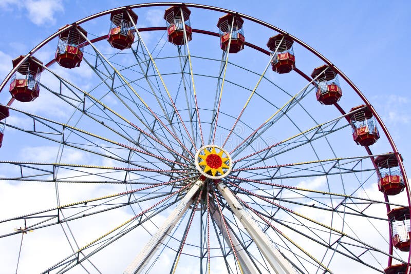 Fairground wheel stock image. Image of steel, round, radial - 18600861