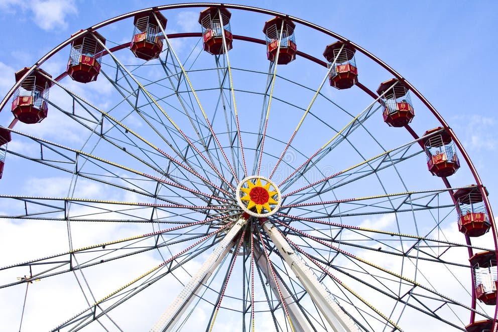 Fairground wheel stock image. Image of steel, round, radial - 18600861
