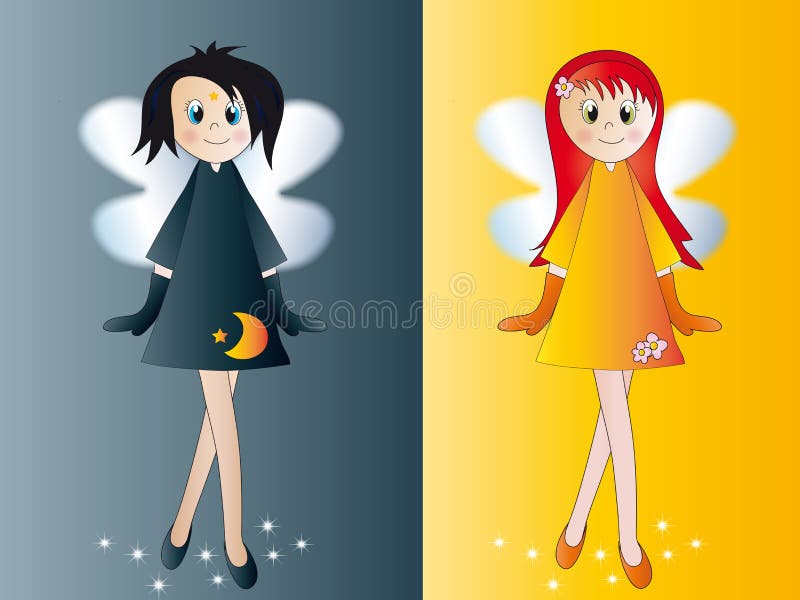 Two Fairies Stock Illustrations – 146 Two Fairies Stock Illustrations ...