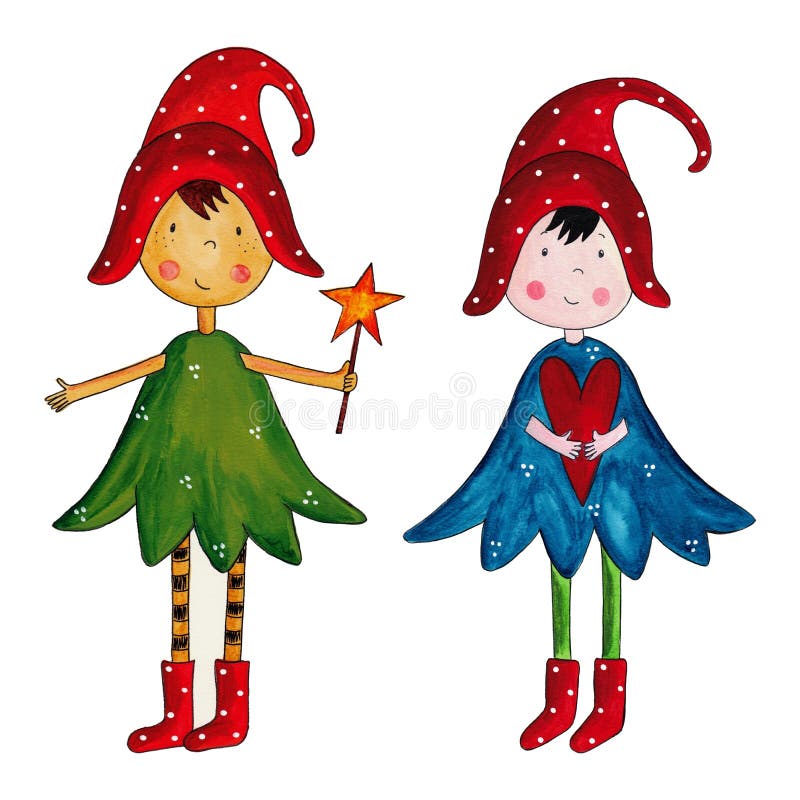 The Fairies of the Enchanted Forest Stock Illustration - Illustration ...