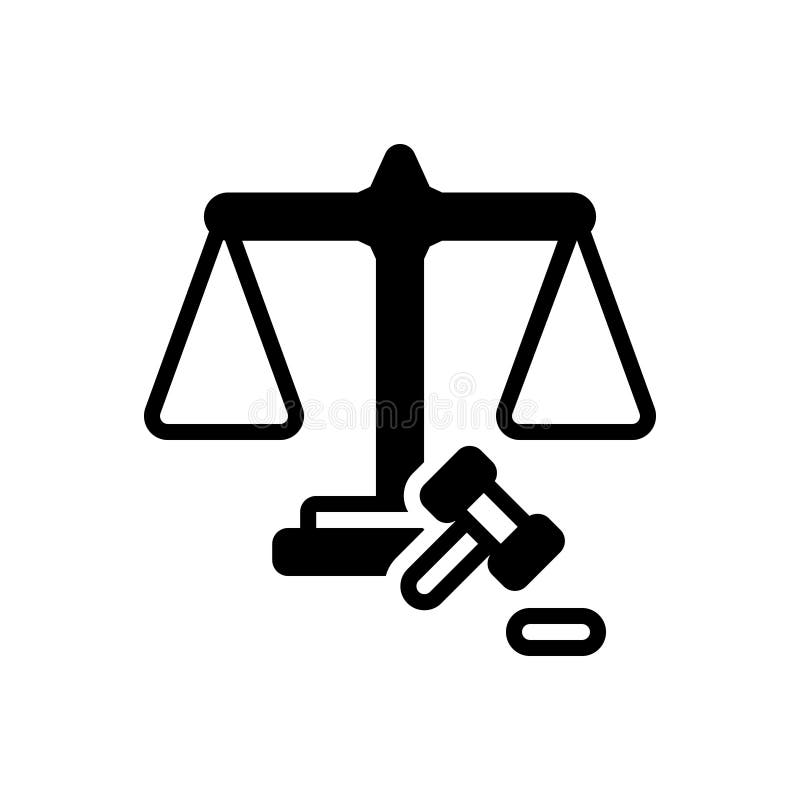 Black Solid Icon for Fairly, Adequately and Justly Stock Vector ...