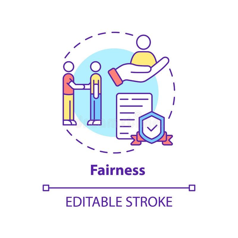 Fairness concept icon stock vector. Illustration of stroke - 243772593