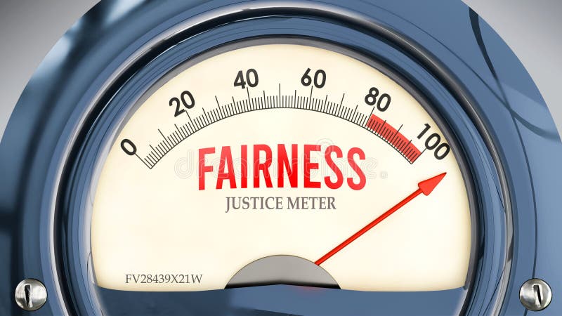 Fairness and Justice Meter that is Hitting a Full Scale, Showing a Very ...