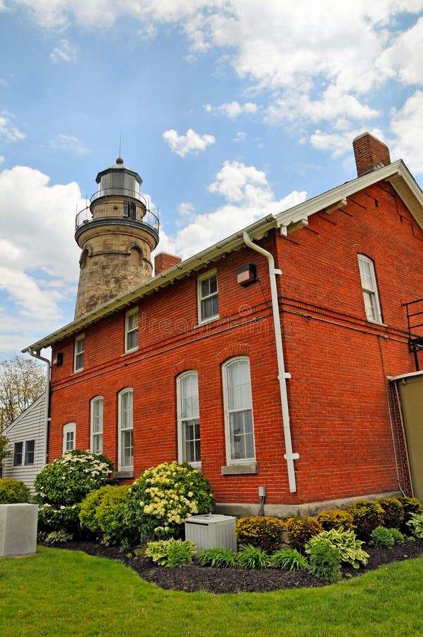 Fairport lighthouse stock photo. Image of landmark, architecture - 21661610
