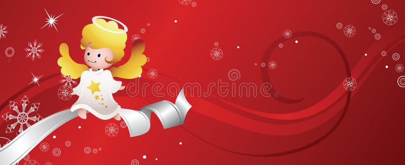 Fairy angel banner stock illustration. Illustration of child - 6522863