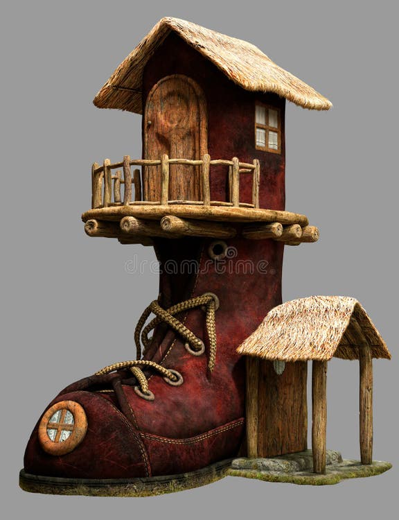 Fairy boot house stock illustration. Illustration of fairy - 77723931