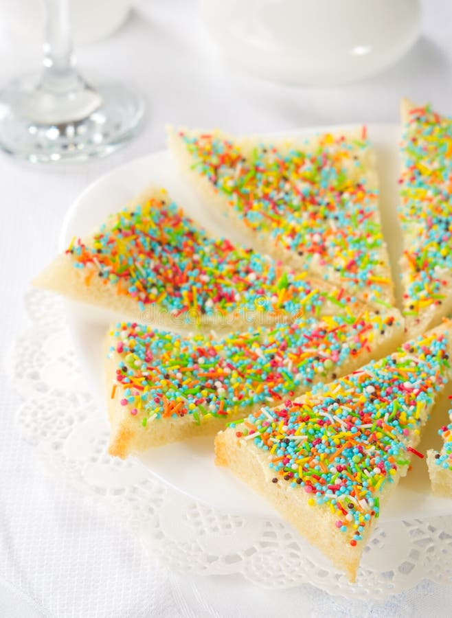 Fairy bread stock image. Image of butter, dessert, fairy - 45202877
