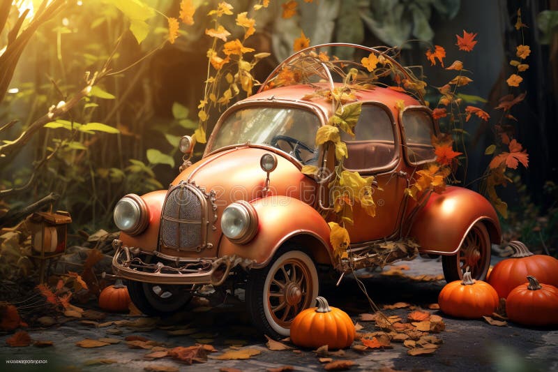 Fairy Car Magical Fairytale World Stock Illustration - Illustration of ...